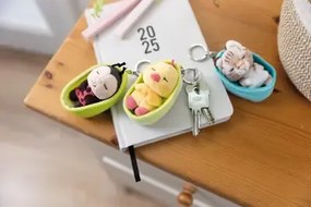 NICI GREEN klíčenka spící Kuřátko + světle zelený košík 12 cm