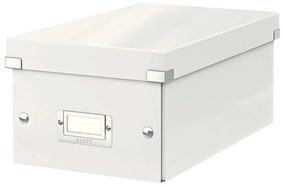 Bílý kartonový úložný box s víkem 21x35x15 cm Click&amp;Store – Leitz