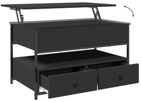 Konferenční stolek černý 85 x 50 x 50 cm kompozitní dřevo a kov - Default Title