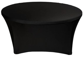 Elastický ubrus STANDARD na kulatý stůl 180 cm Barva ubrusu: ČERNÁ / BLACK