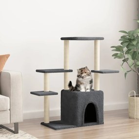 Škrabadlo pro kočky se sisalovými sloupky tmavě šedé 97,5 cm 172051