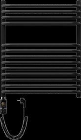 Mexen Apollo, elektrické topné těleso 660x550 mm+ topná tyč 600 W, černá, W117-0660-550-2600-70