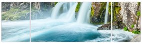 Obraz - Skály s vodopády (170x50 cm)