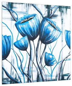 Obraz modrých makovic (40x40 cm)