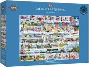GIBSONS Puzzle Krémové čaje a jejich zařazení / 2000 dílků