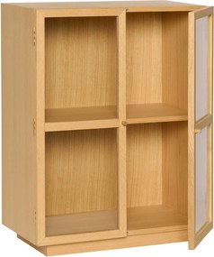 Závěsná vitrína v dekoru dubu v přírodní barvě 70x90x39 cm Mae – Hübsch