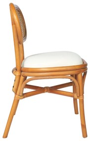 Jídelní židle 6 ks světle hnědé plátno - Default Title