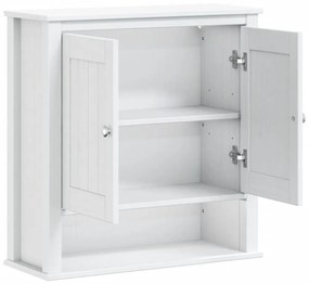 Nástěnná koupelnová skříňka BERG bílá 69,5x27x71,5 cm borovice - Default Title