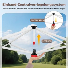 Costway Zimní odolný altán s UV ochranou 50+ a taška, vodotěsný skládací altán