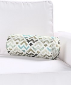 Jednoduchý válečkový polštář barva hnědá látka vzorované