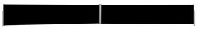 Zatahovací boční markýza / zástěna 140 x 1200 cm černá,  313387