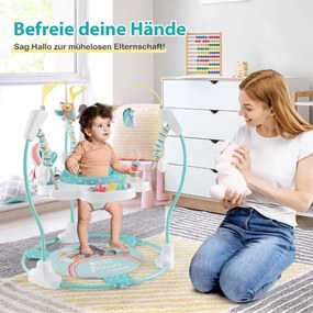 Costway Baby Sky Jumperoo s nastavitelnou výškou a hračkami
