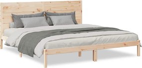 Prodloužený rám postele bez matrace 200 x 220 cm masivní dřevo 3309291