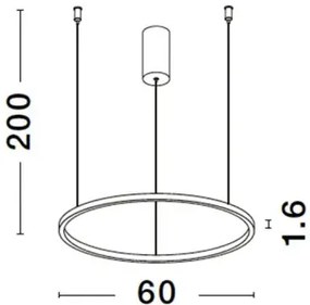 LED lustr Tarquin 60 Stříbrná