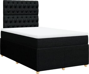 Box spring postel s matrací černá 120x200 cm textil 3294332