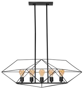 Toolight - Závěsná stropní lampa Reno - černá - APP1037-5CP