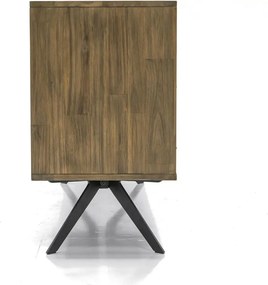 Komoda Massa 160 cm z masivu hnědá/grafit