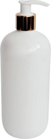 Dávkovač na mýdlo 500 ml bílý s bílo-zlatou pumpičkou BELA