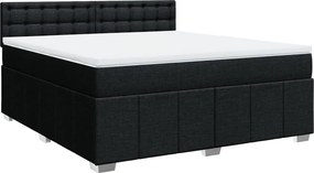 Box spring postel s matrací černá 180x200 cm textil 3287163