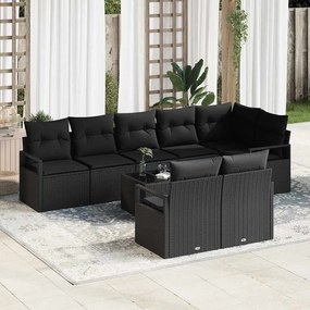 Set pohovek 9 ks Černá polyratan 3346443