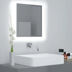 vidaXL LED koupelnové zrcadlo 40 x 8,5 x 37 cm akrylové [804909] Barva: šedá s vysokým leskem