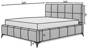 Postel Mist 160x200 Materiál / Dekor: Nube 22