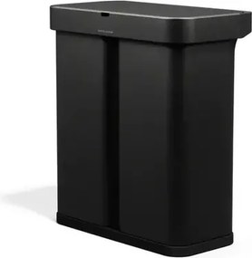 Simplehuman DUAL SENSOR černý / Odpadkový koš / Bezdotykový / Hlasové