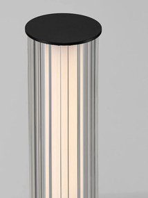 Matně černá hliníková LED stmívatelná stojací lampa se skleněným stínidlem (výška 130 cm) Glovia – Nova Luce