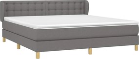Box spring postel s matrací tmavě šedá 180x200 cm textil 3127142