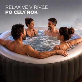 Nafukovací vířivý bazén OASIS pro 6 osob, kulatý, černý Casaria