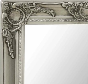 Nástěnné zrcadlo barokní styl 50 x 80 cm stříbrné 320322