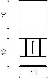 AZZ AZ0957 LED Venkovní nástěnné svítidlo Azzardo Gambino 1 dark grey AZ0957 6W 480lm 3000K IP44 10cm tmavě šedé - AZZARDO