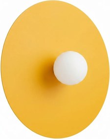 Žluté kovové nástěnné svítidlo ø 50 cm AKE – Thoro