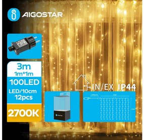Aigostar B.V. | Aigostar - LED Venkovní vánoční řetěz 100xLED/8 funkcí 4x1m IP44 teplá bílá | AI0456