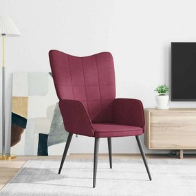 Relaxační židle vínová textil 327949