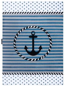 Hans Home | Dětský kusový koberec Petit Marine anchor sea blue - 180x270