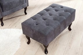 Taburetka Chesterfield šedá