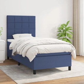 Box spring postel s matrací modrá 80x200 cm textil 3141735