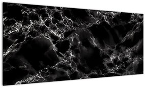 Černobílý mramor - obraz (100x40cm)