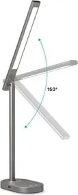 CONNECT IT SHINE šedá / Stolní LED lampička / 400 lm / 3 barevné teplo