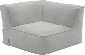 Světle šedý modul zahradní pohovky z textilie bouclé (variabilní roh) Grow – Blomus