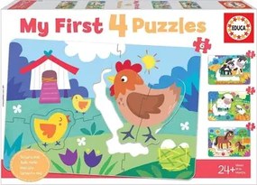 EDUCA Moje první puzzle Maminky a mláďátka 4v1 / 5  6  7  8 dílků
