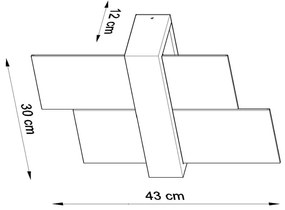 Nástěnné svítidlo Sollux Leda Natural