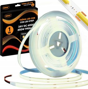 BERGE LED pásek COB Neon 24V - 480D - 9W/m - IP20 - 990lm - 1m - studená barva