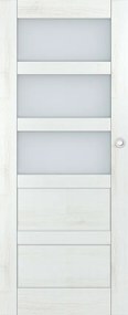 posuvné interiérové dveře do pouzdra BRAGA model 4 Průchozí rozměr: 70 x 197 cm, Orientace dveří: Levé dveře, Dekor: Bílá