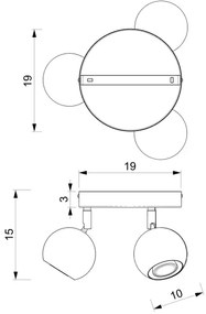 Bodové svítidlo COMET 3xGU10/8W/230V bílá/lesklý chrom
