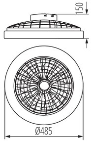 Kanlux 38034- LED RGBW Stm. svítidlo s ventil. PLAVE 48W/230V 3000/4000/6500K+DO