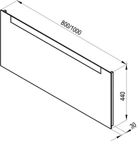 Ravak Clear 800 80 x 44 cm X000000765 Zrcadlo