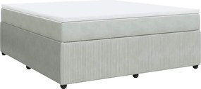 Box spring postel s matrací světle šedá 180x200 cm samet 3285656