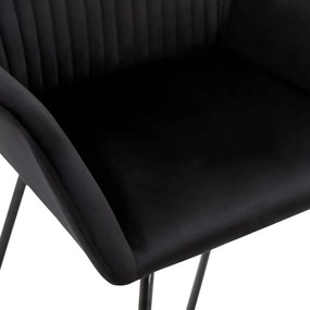 Petromila Jídelní židle 6 ks černé samet